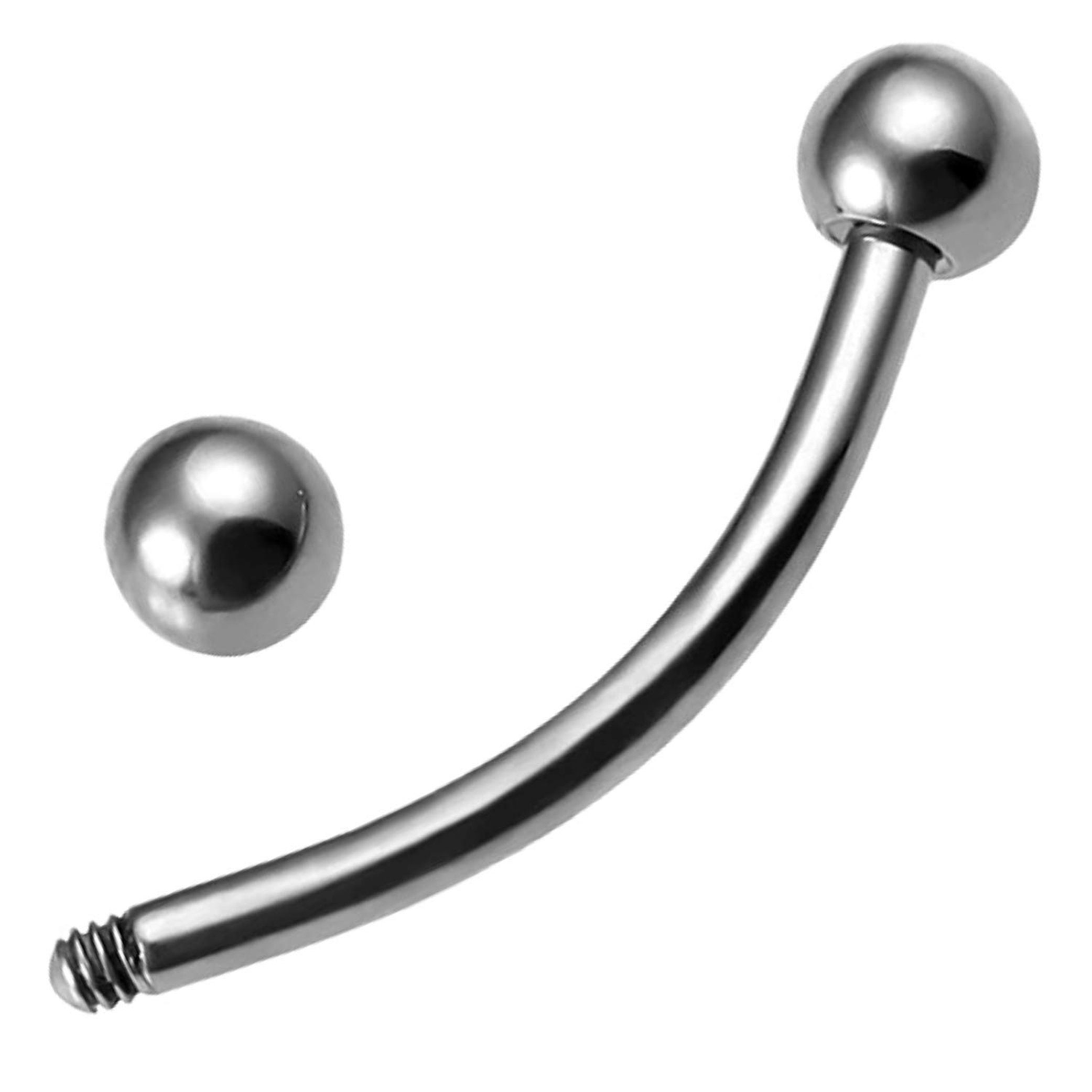 Titanium Curved Barbell Banana Piercing 18g 16g 14g Bent - Etsy