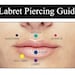 Titanium Labret Stud, Lip Piercing – Flatback Labret Earring – 18g, 16g ...