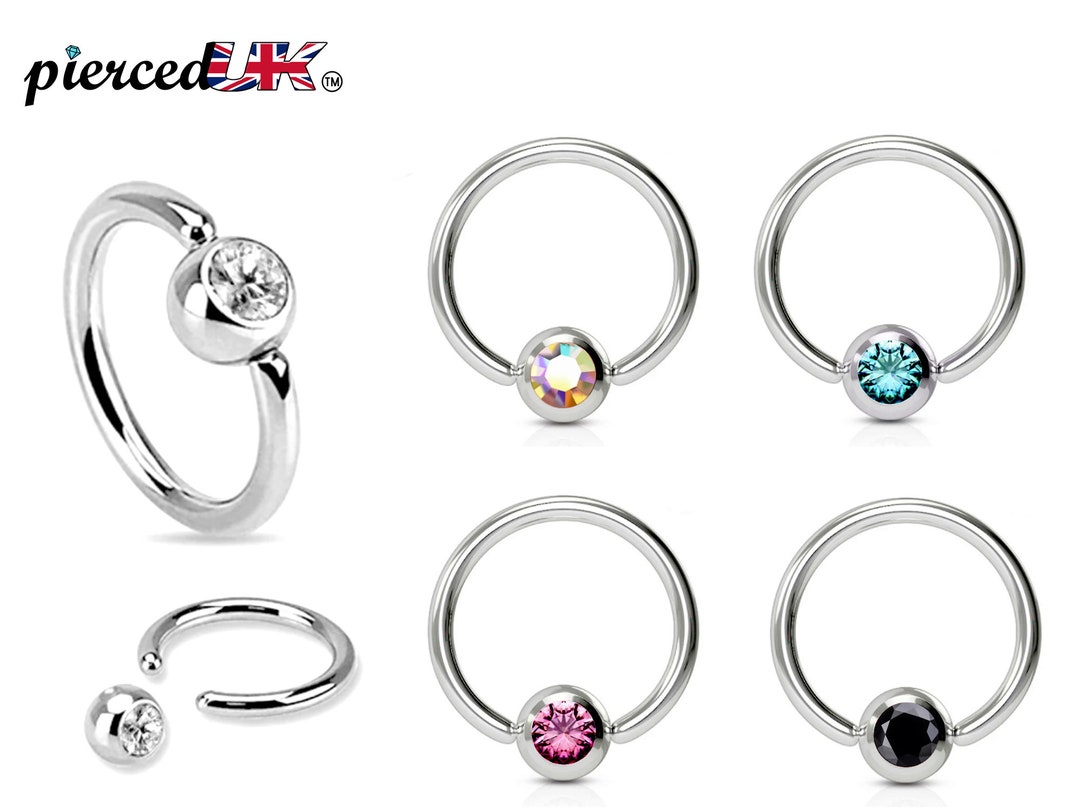 Captive Bead Ring, Captive Ball Earrings – Ball Closure Ball With ...