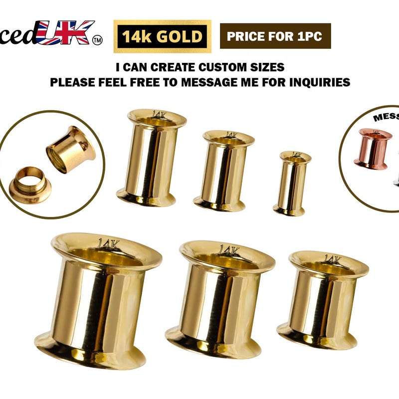 Gold Plugs - Etsy