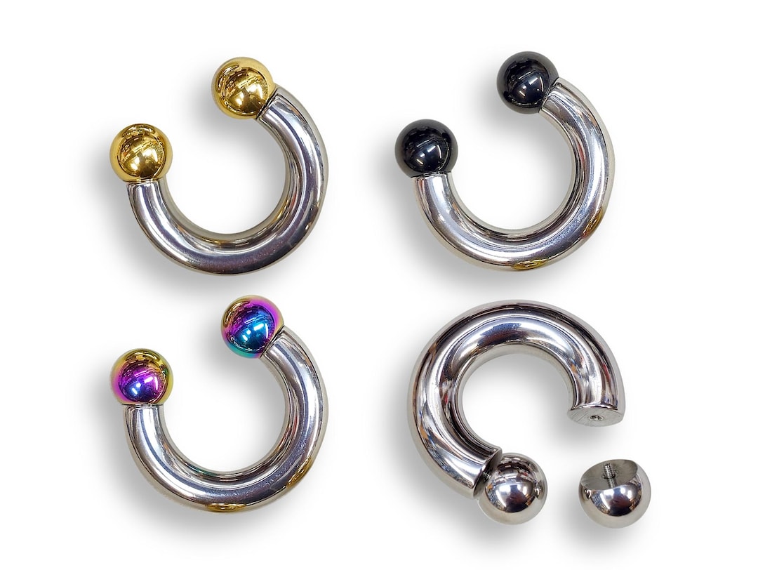 Prince Albert Jewelry PA Rings Circular Horseshoe Barbell Piercing With ...