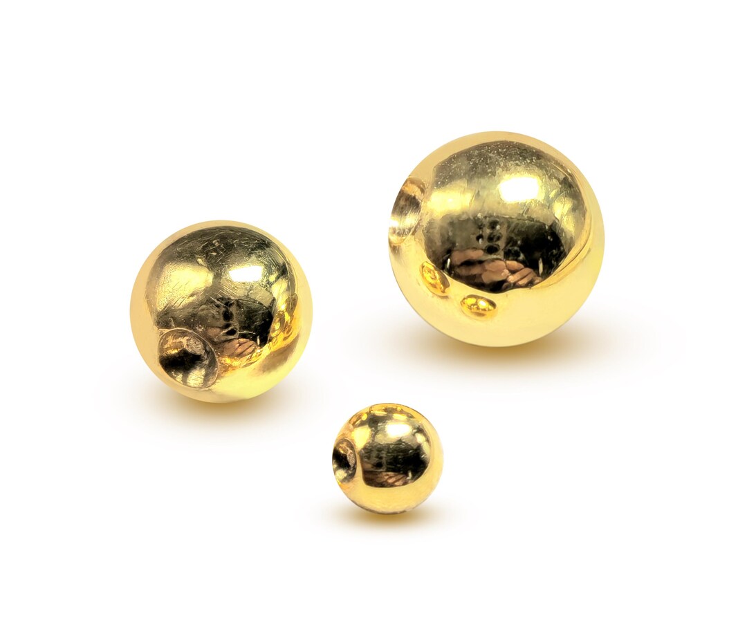14K Gold Piercing Ball: Replacement Attachment for Captive Bead Ring ...