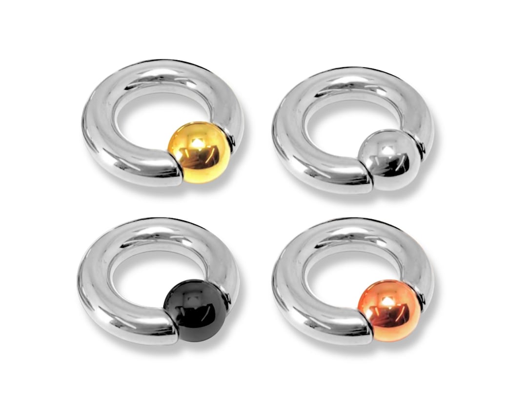Titanium Prince Albert Jewelry Captive Bead Hoop CBR PA Ring With ...