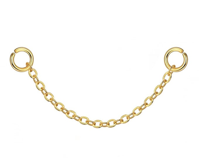 O Ring Bridge Piercing Chain, Bridge Piercing Jewellery,nose Chain ...