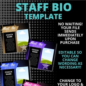 Meet the Staff Template - Etsy