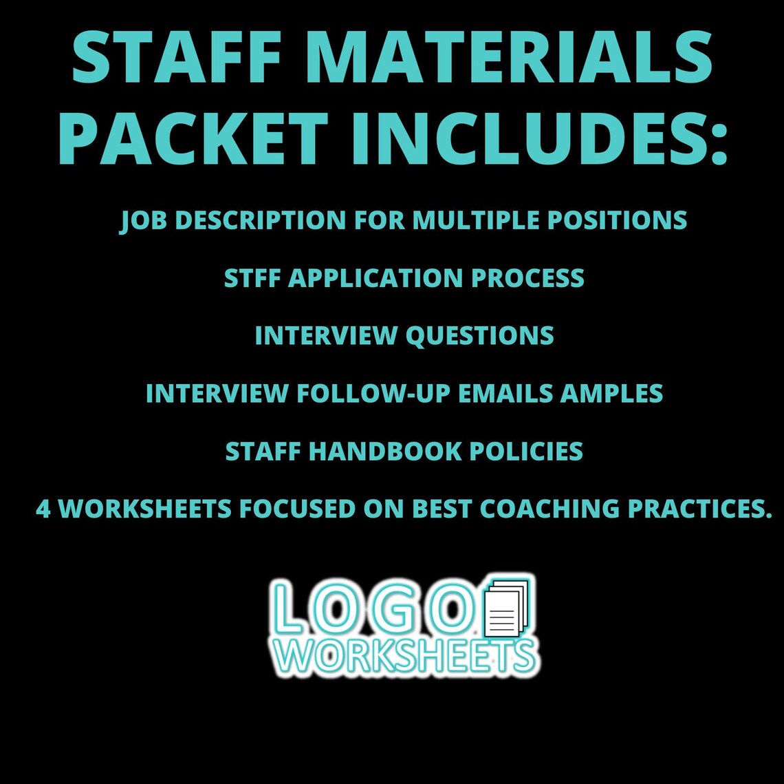 Staff Materials Packet Template - Etsy