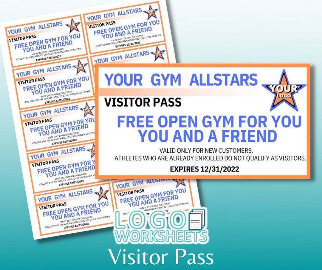 Visitor Pass Template - Etsy