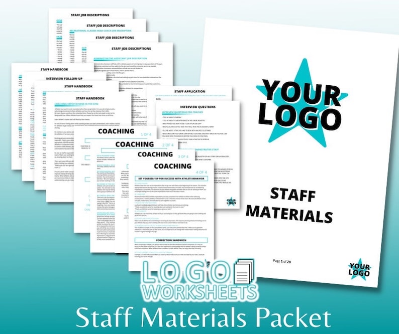 Staff Materials Packet Template - Etsy