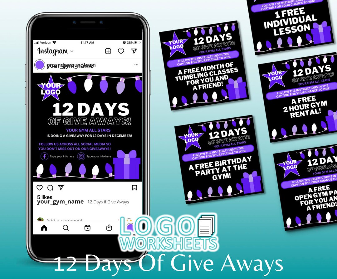 12 Days of Give Aways Template - Etsy