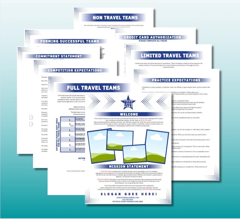 Cheer Gym Information Packet Template - Etsy