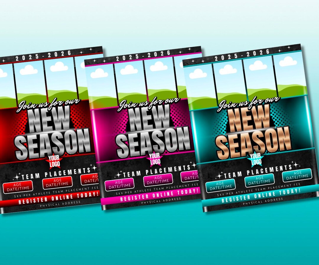 New Season Flyer Template - Etsy