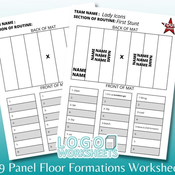 Cheer Floor Template - Etsy