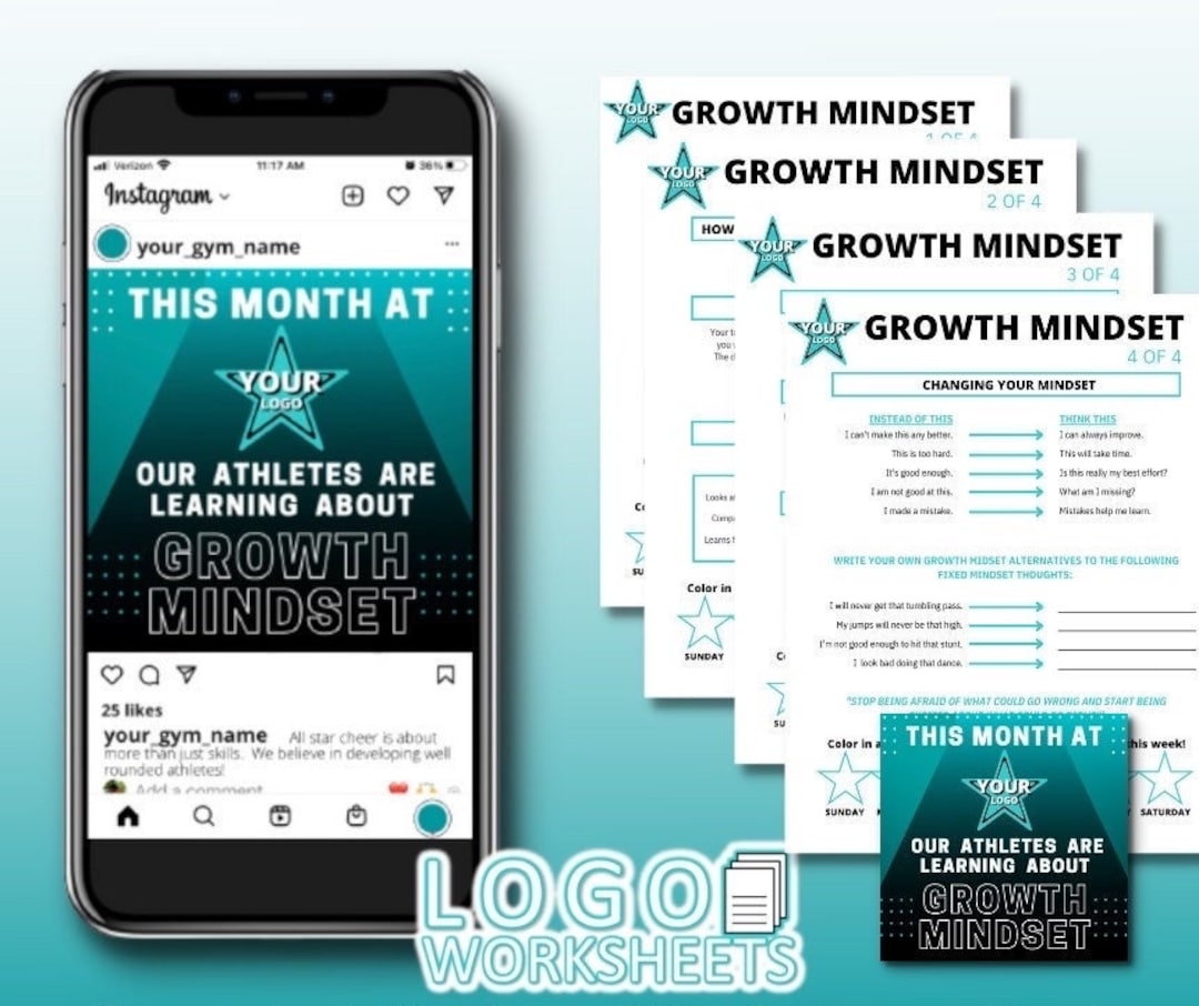 Growth Mindset Worksheet Pack Template - Etsy