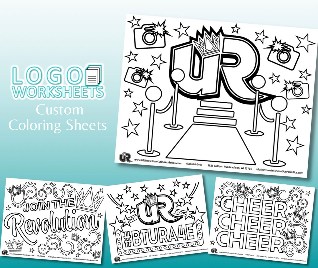 Custom Coloring Sheets (4 Pages) - Etsy