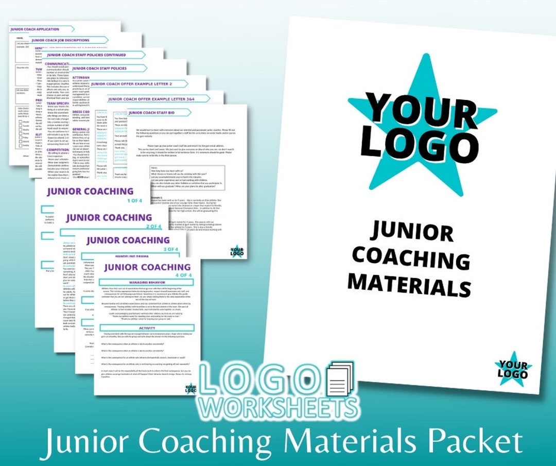 Junior Coach Materials Packet Template - Etsy