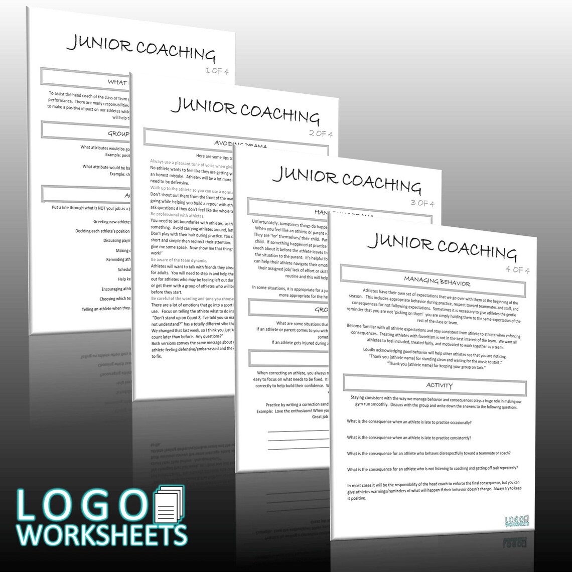 Junior Coach Materials Packet Template - Etsy