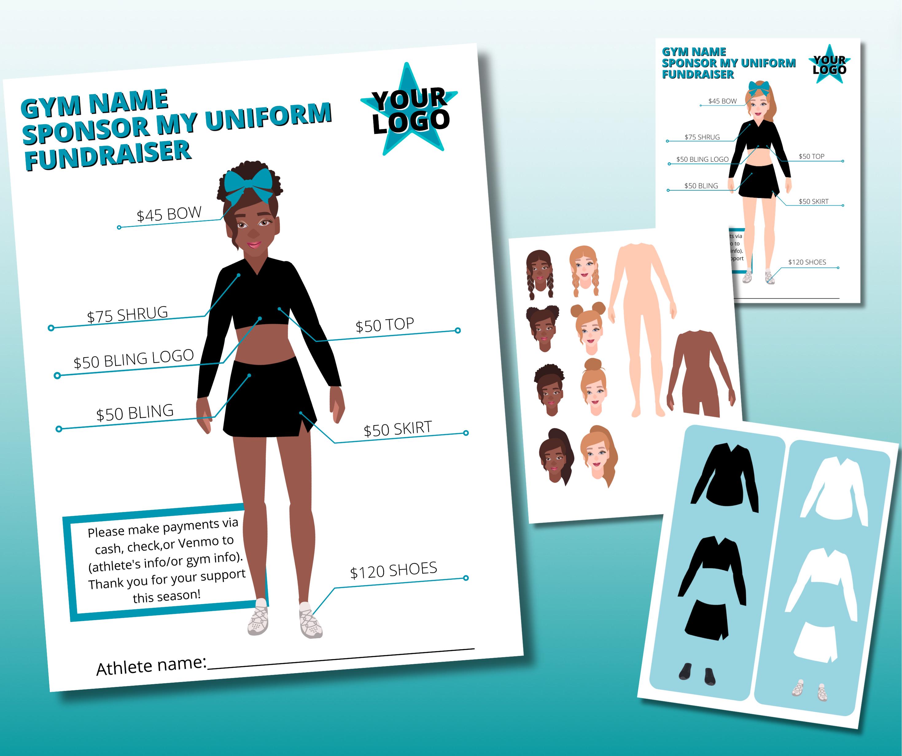 Sponsor My Uniform Template - Etsy