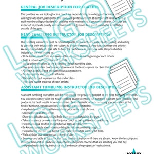 Staff Materials Packet Template - Etsy
