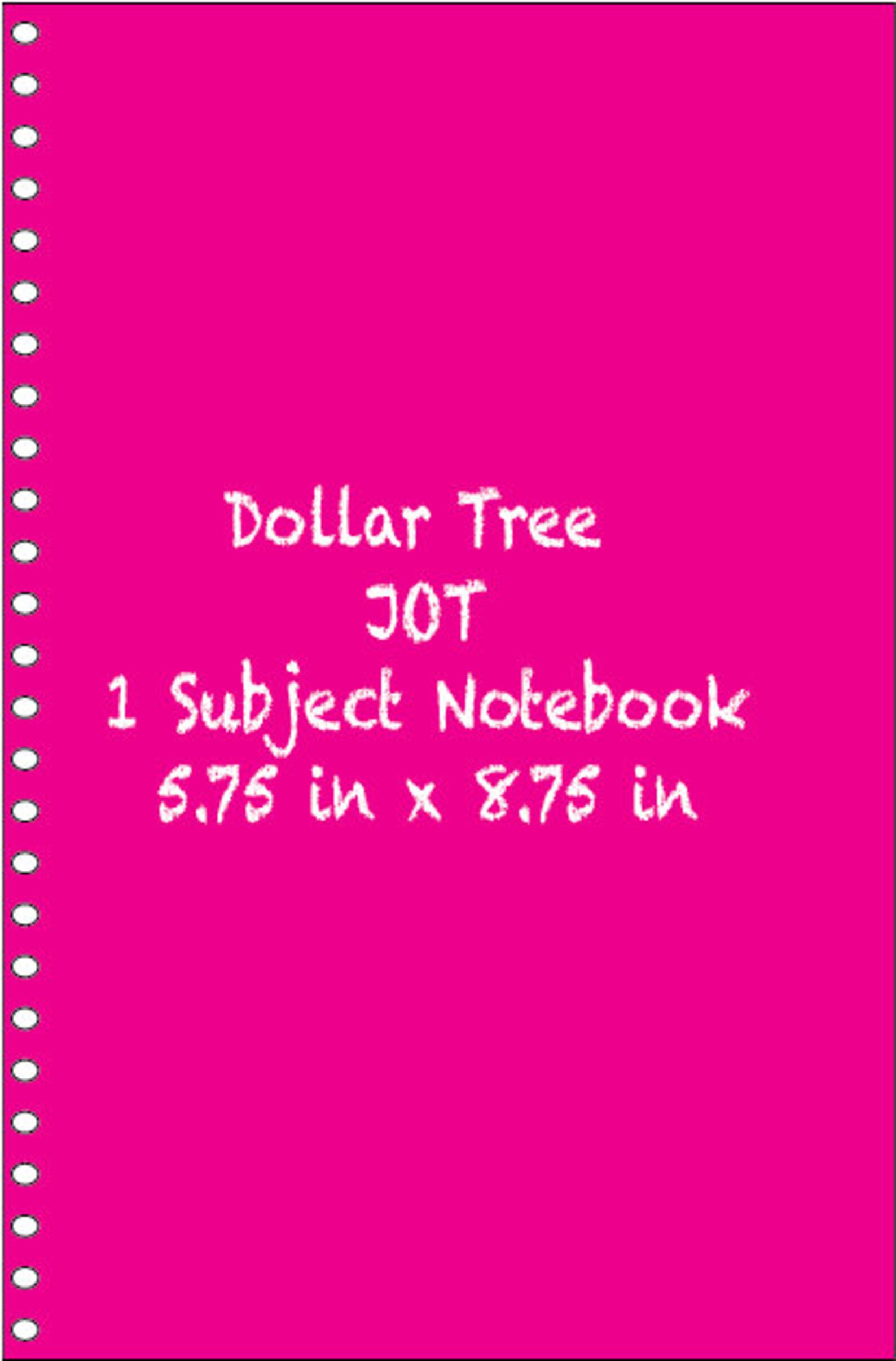 JOT Spiral Notebook Template 5.75 in X 8.75 in 26 Holes - Etsy