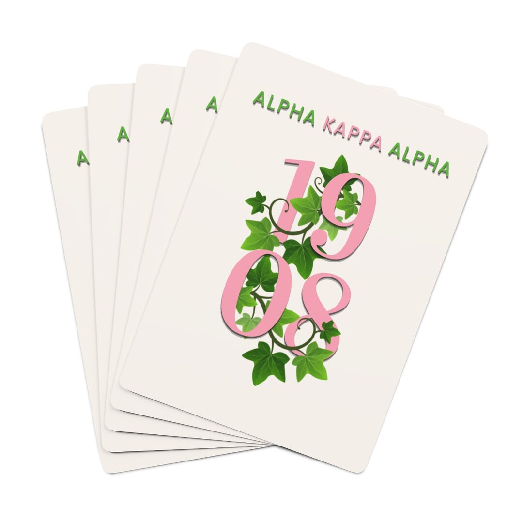 Pink & Green Playing Cards - Etsy