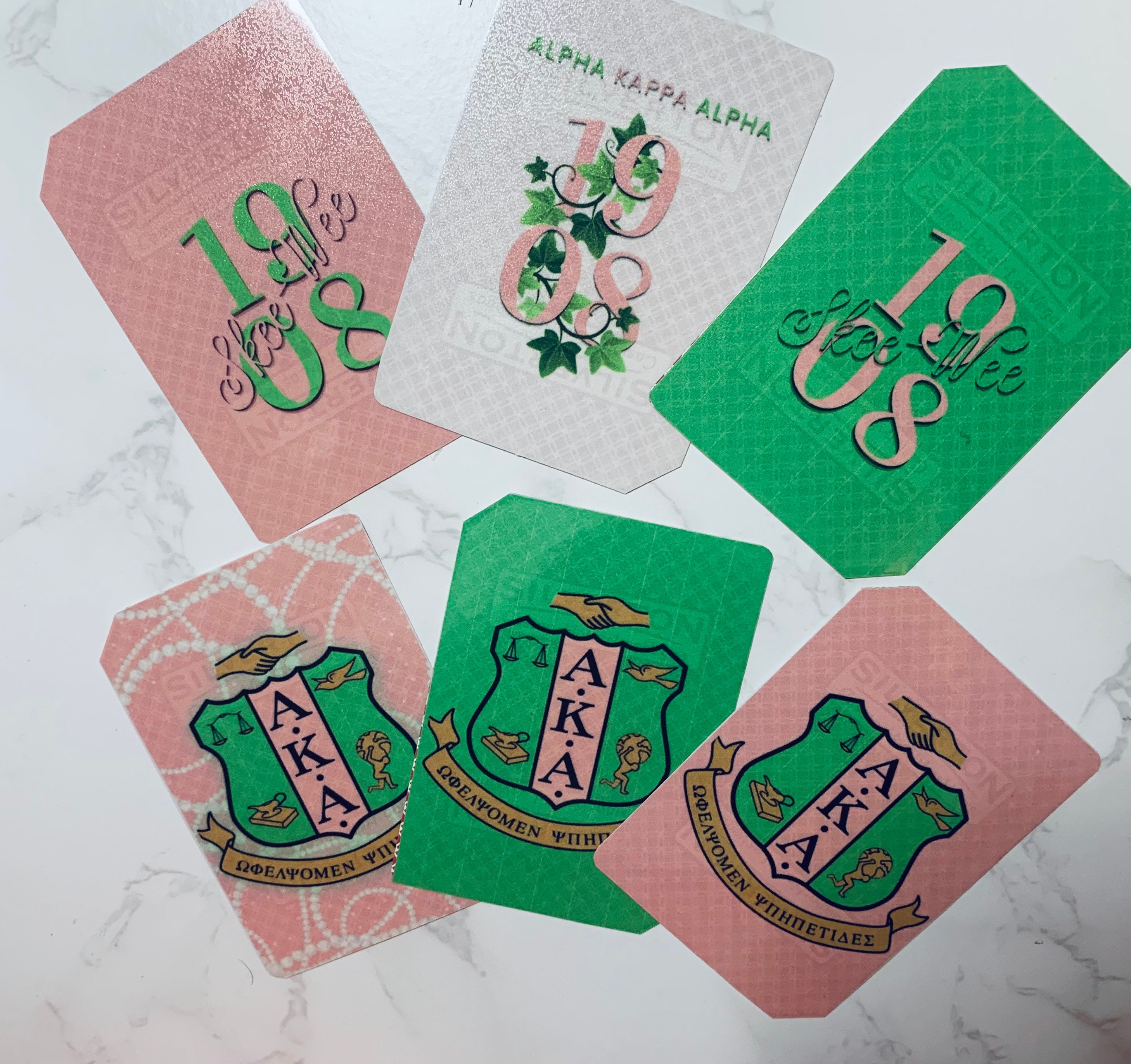 Pink & Green Playing Cards | Etsy