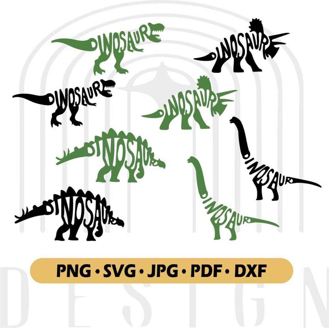 Dinosaur Svg Bundle Dinosaur Clipart Png Dinosaur Silhouette - Etsy Canada