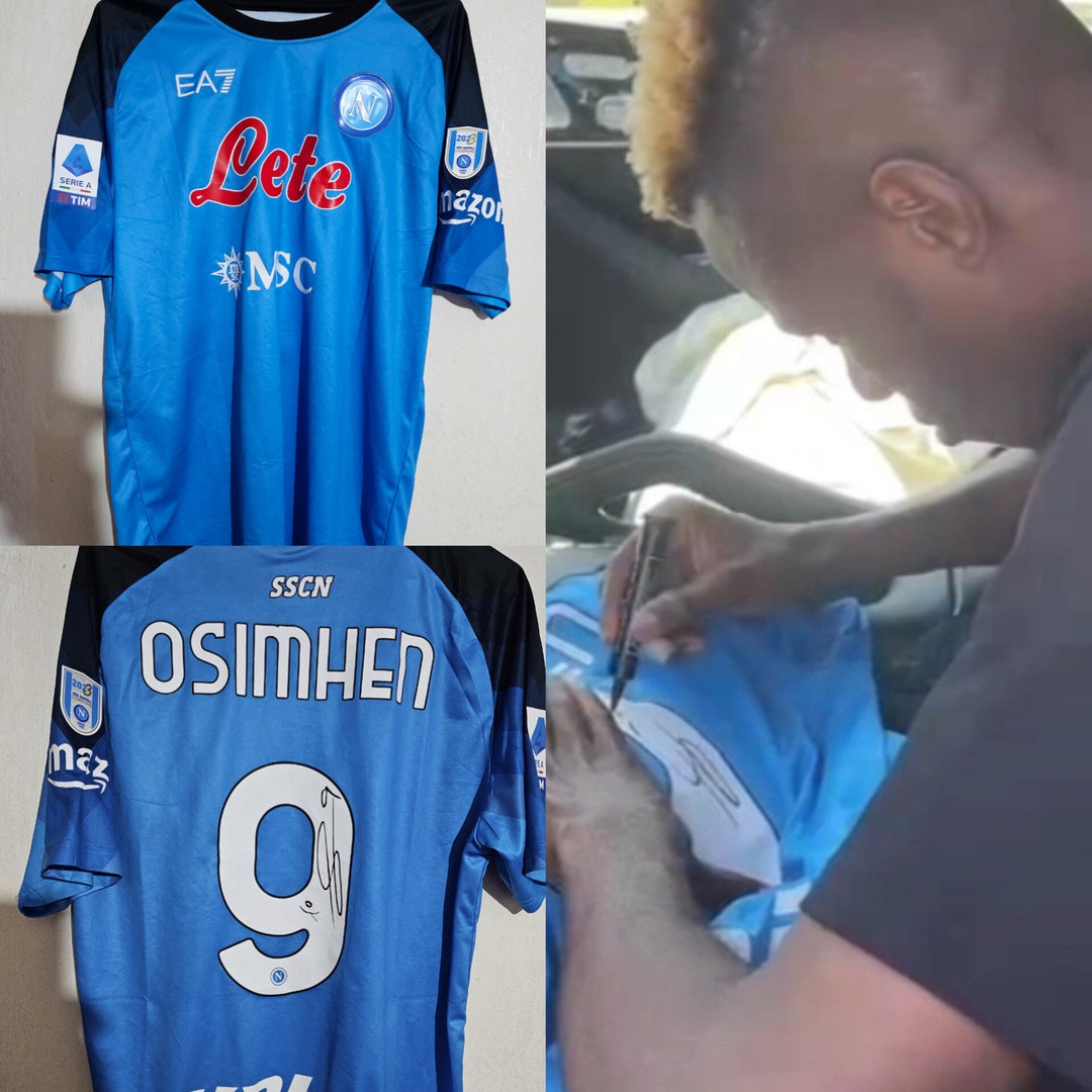 OSIMHEN Ssc Napoli Signed Shirt 2022 2023 Football Shirt Signed Last ...