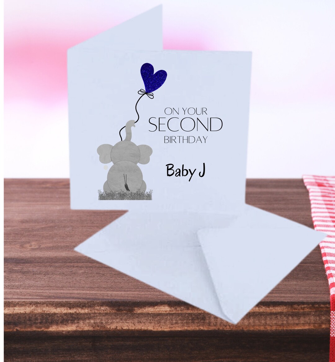 Personalised Second Birthday Card // Personalised Card - Etsy