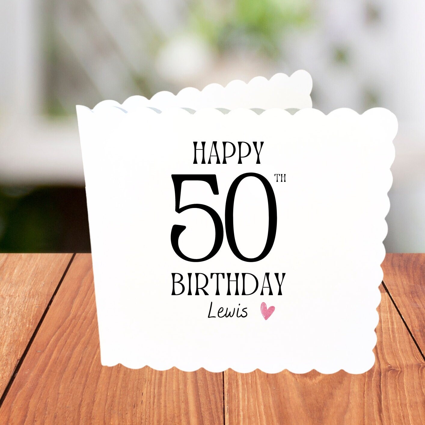 Personalised 50th Birthday Card // Personalised Card // - Etsy
