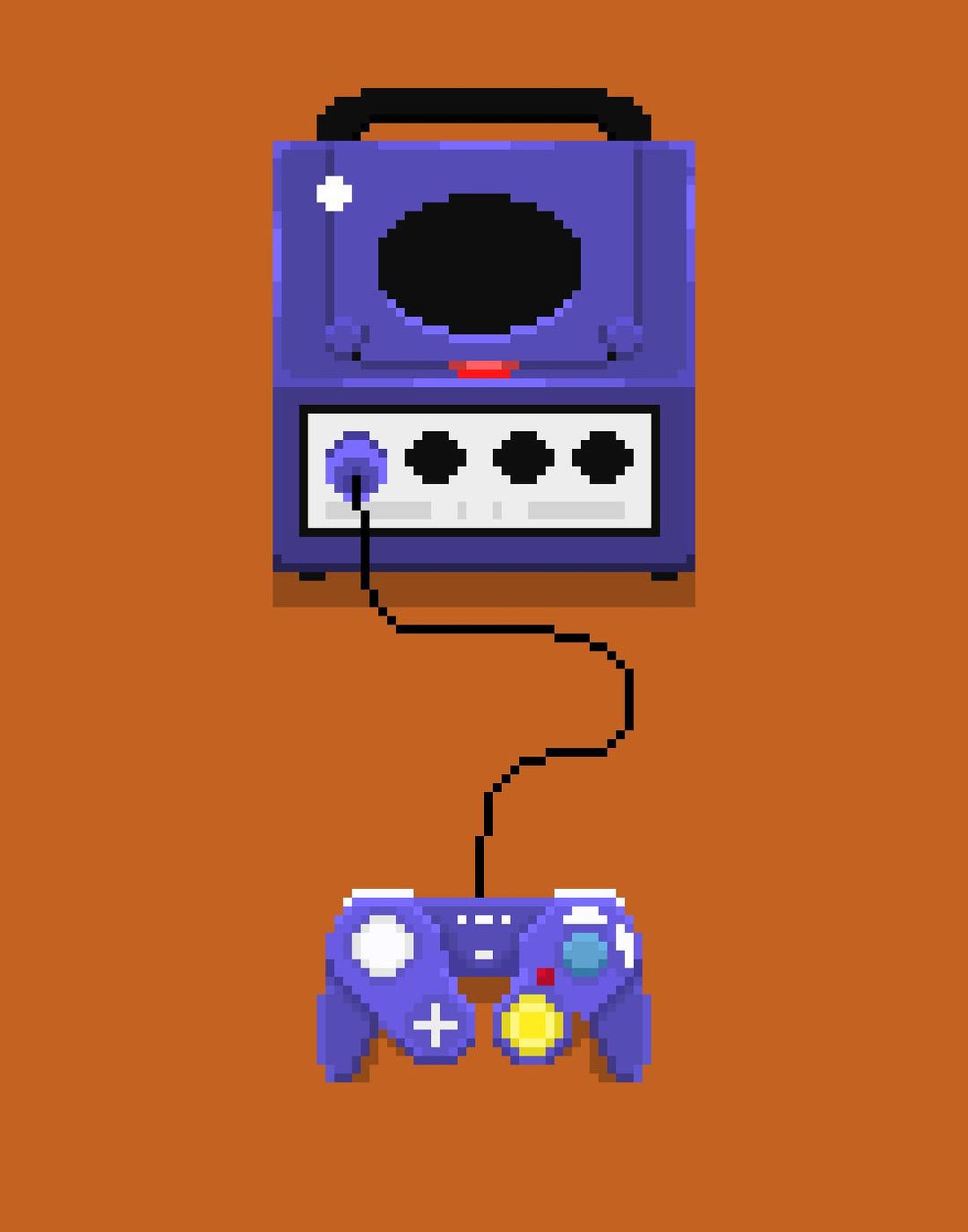 Gamecube 11x14 Pixel Art Print - Etsy