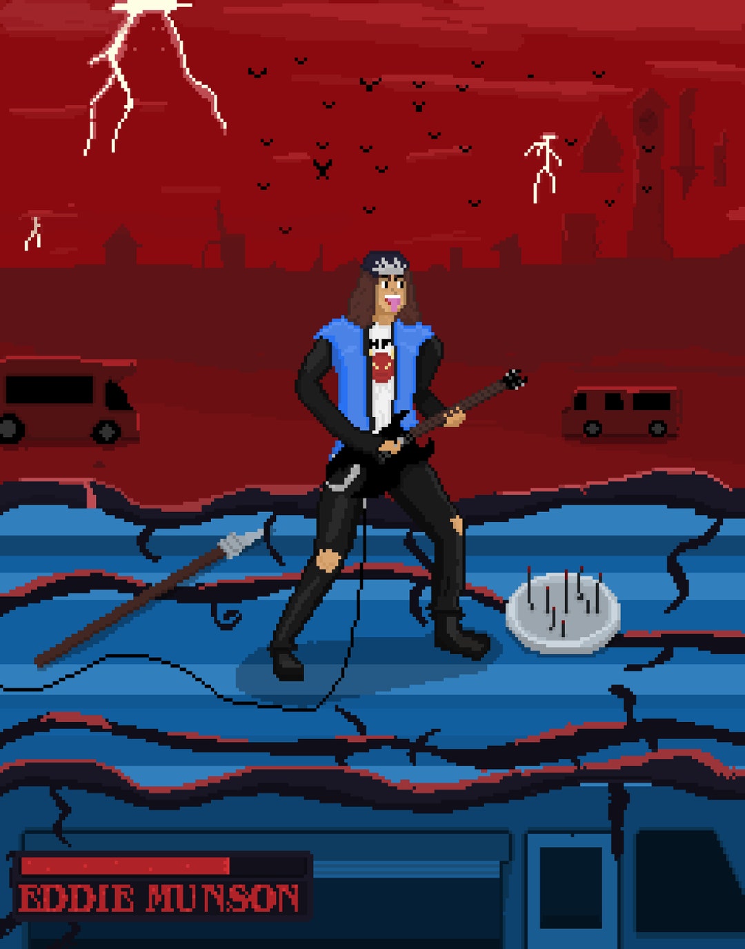 Eddie Munson 11x14 Pixel Art Print - Etsy