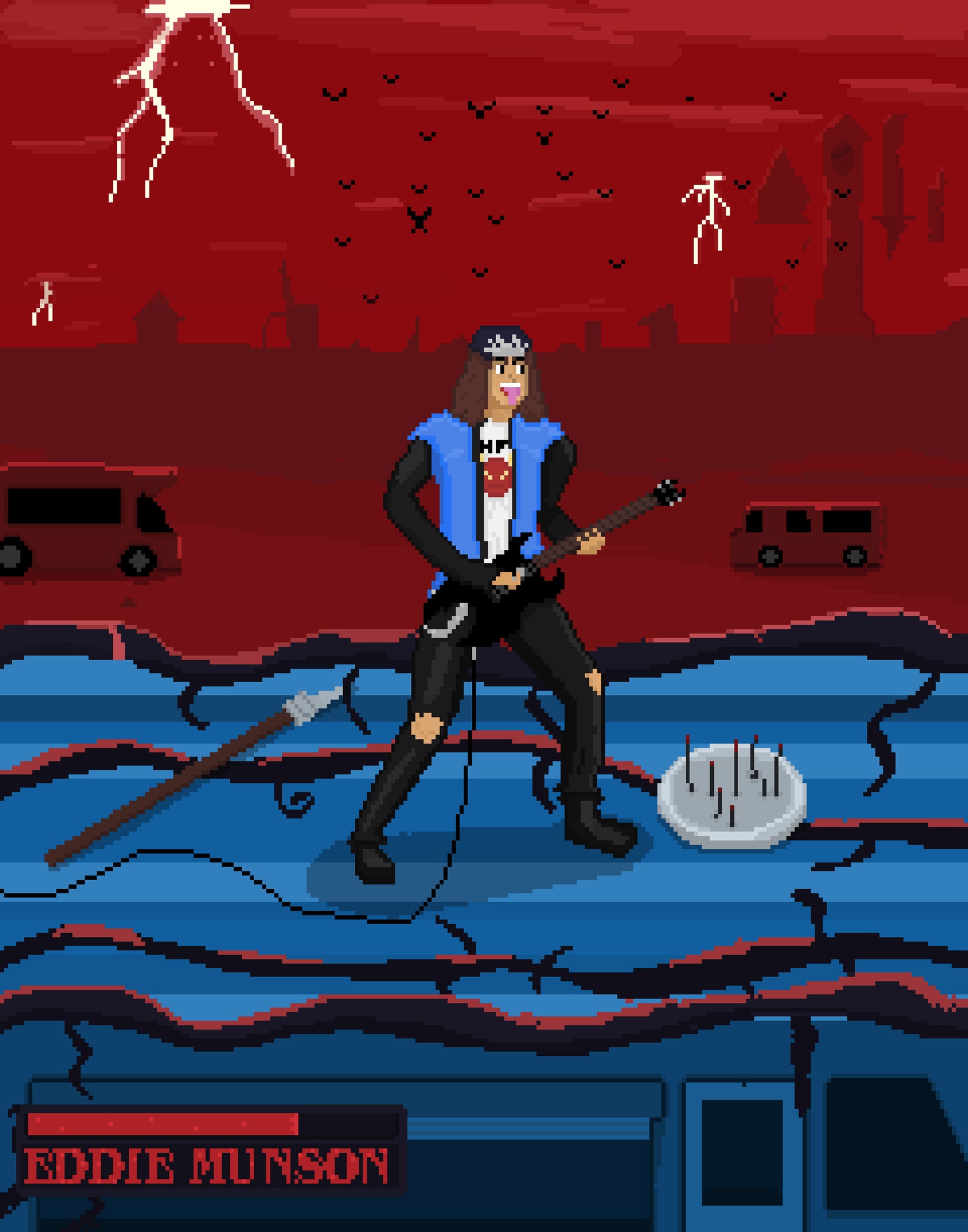 Eddie Munson 11x14 Pixel Art Print - Etsy