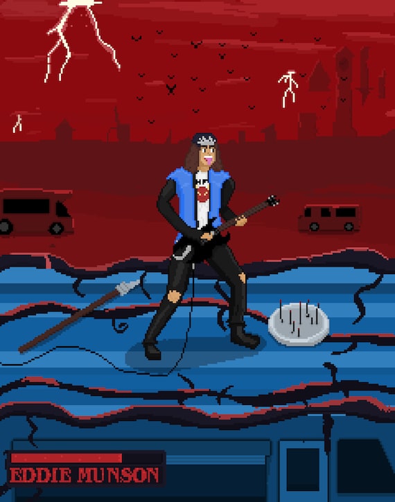 Eddie Munson 11x14 Pixel Art Print - Etsy Australia