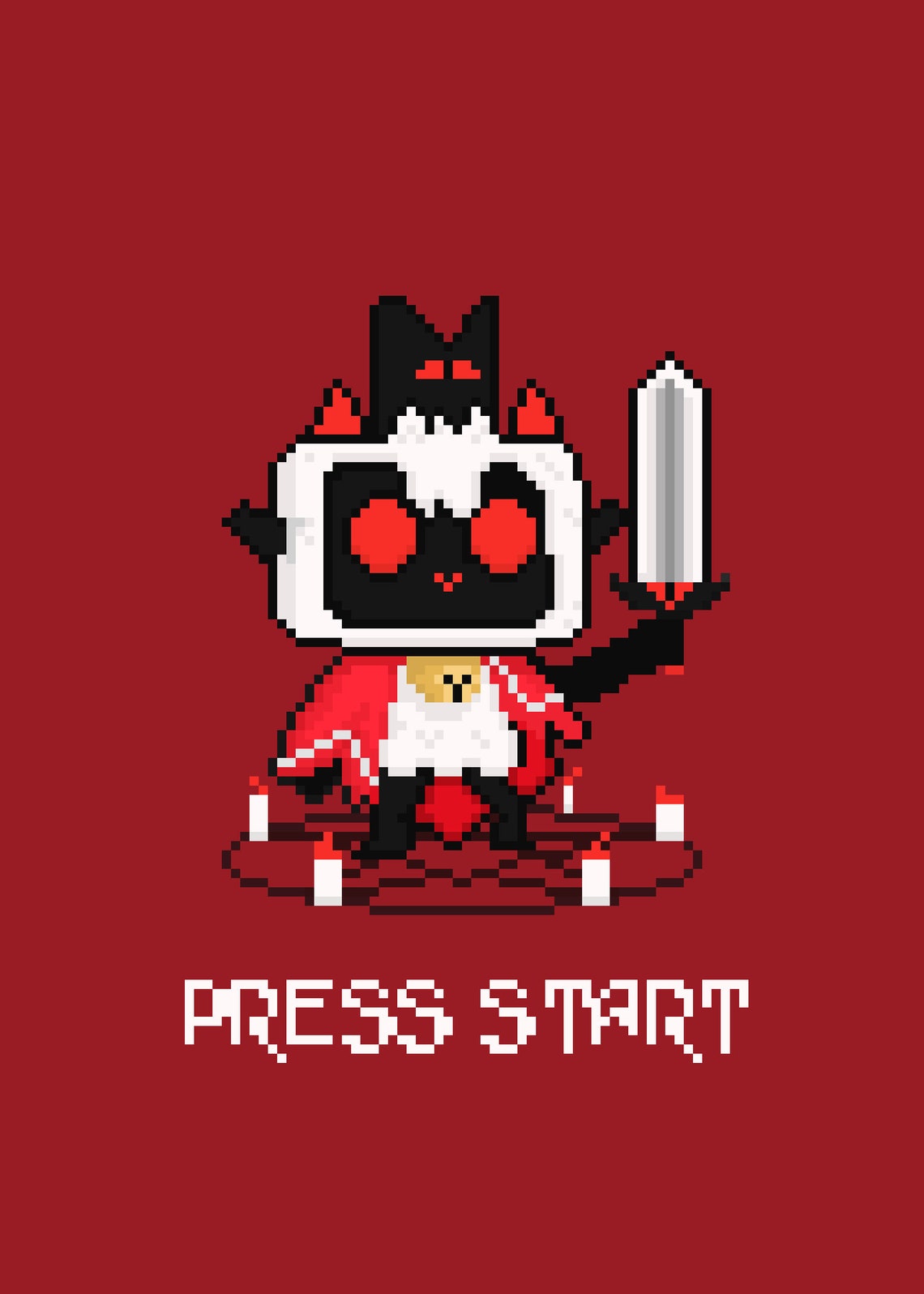 5 X 7 Cult of the Lamb Pixel Art Print - Etsy