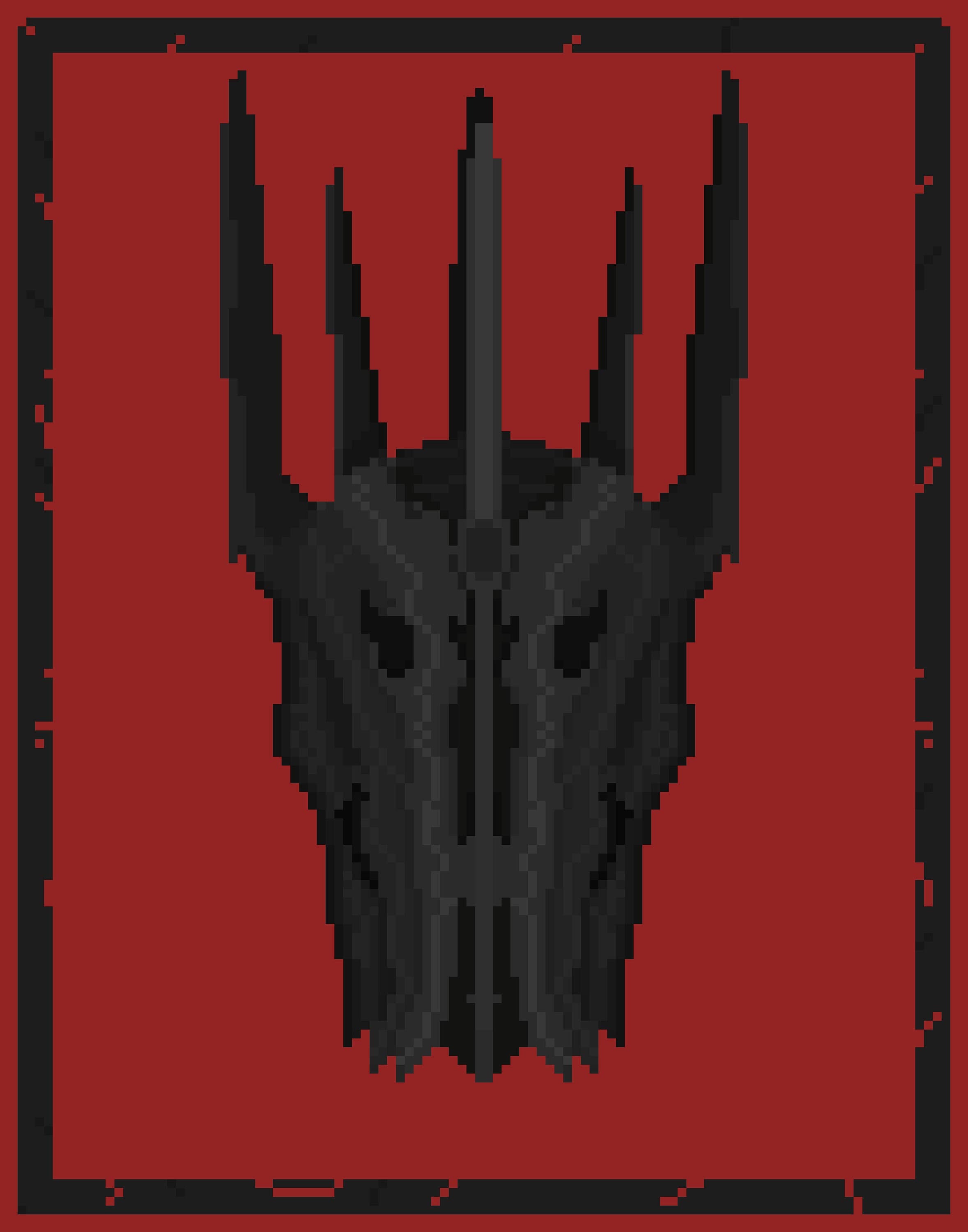 The Dark Lord 11x14 Pixel Art Print - Etsy