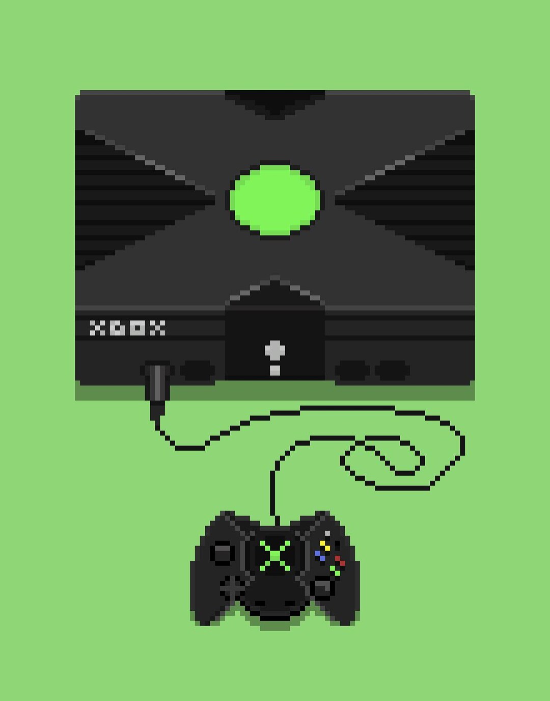 Xbox (OG) 11x14 Pixel Art Print - Etsy