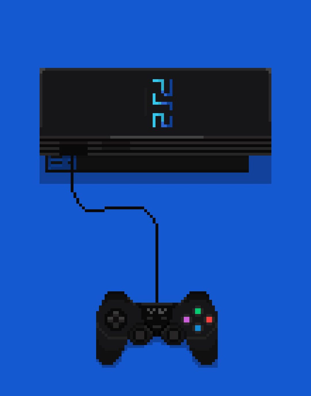 PS2 11x14 Pixel Art Print - Etsy
