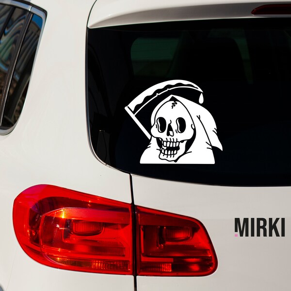 Grim Reaper Car Sticker - Etsy