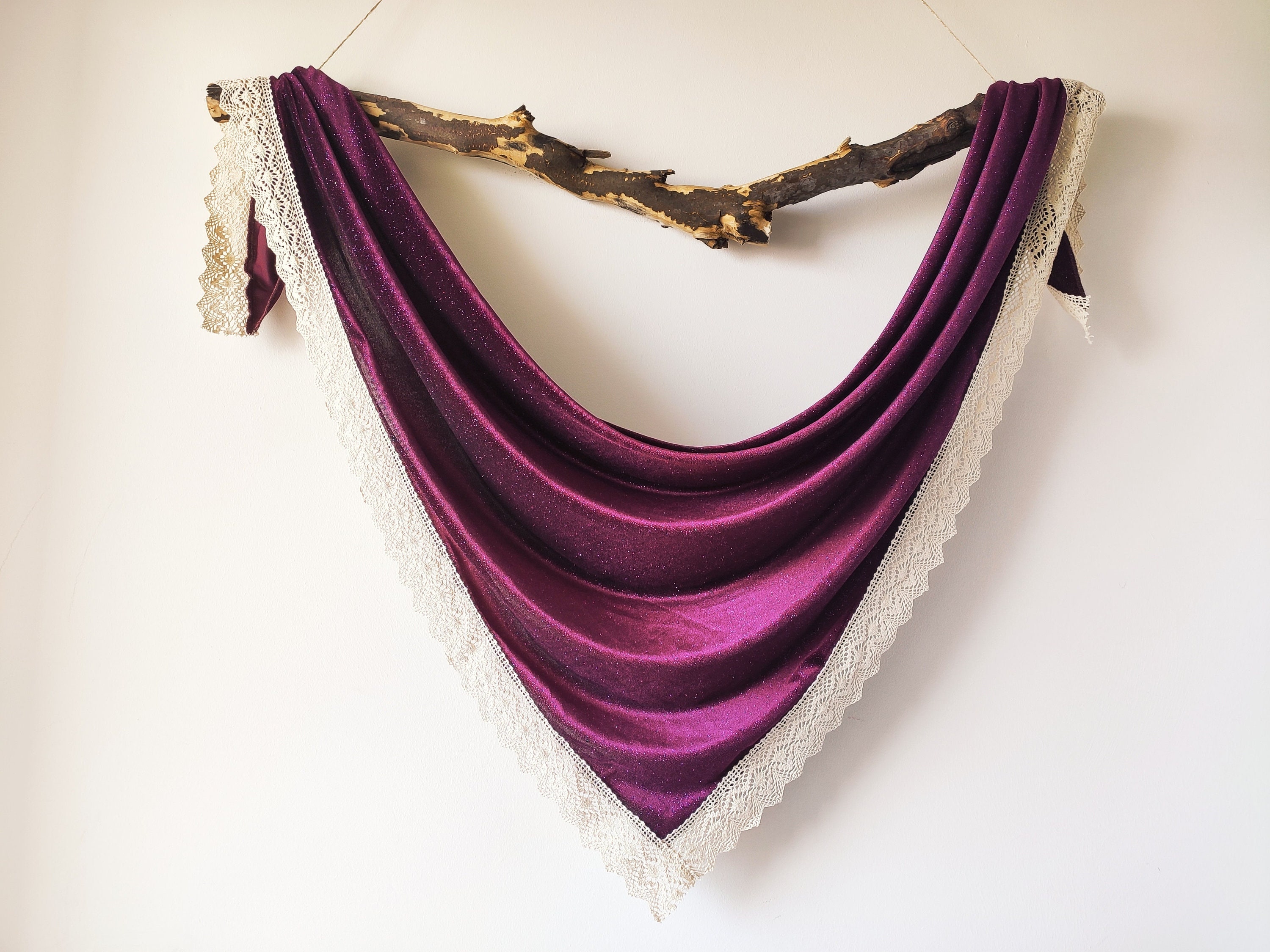 Plum Fringe Velvet Shawl, Boho Wedding Shawl, Bohemian Bridal Wrap ...