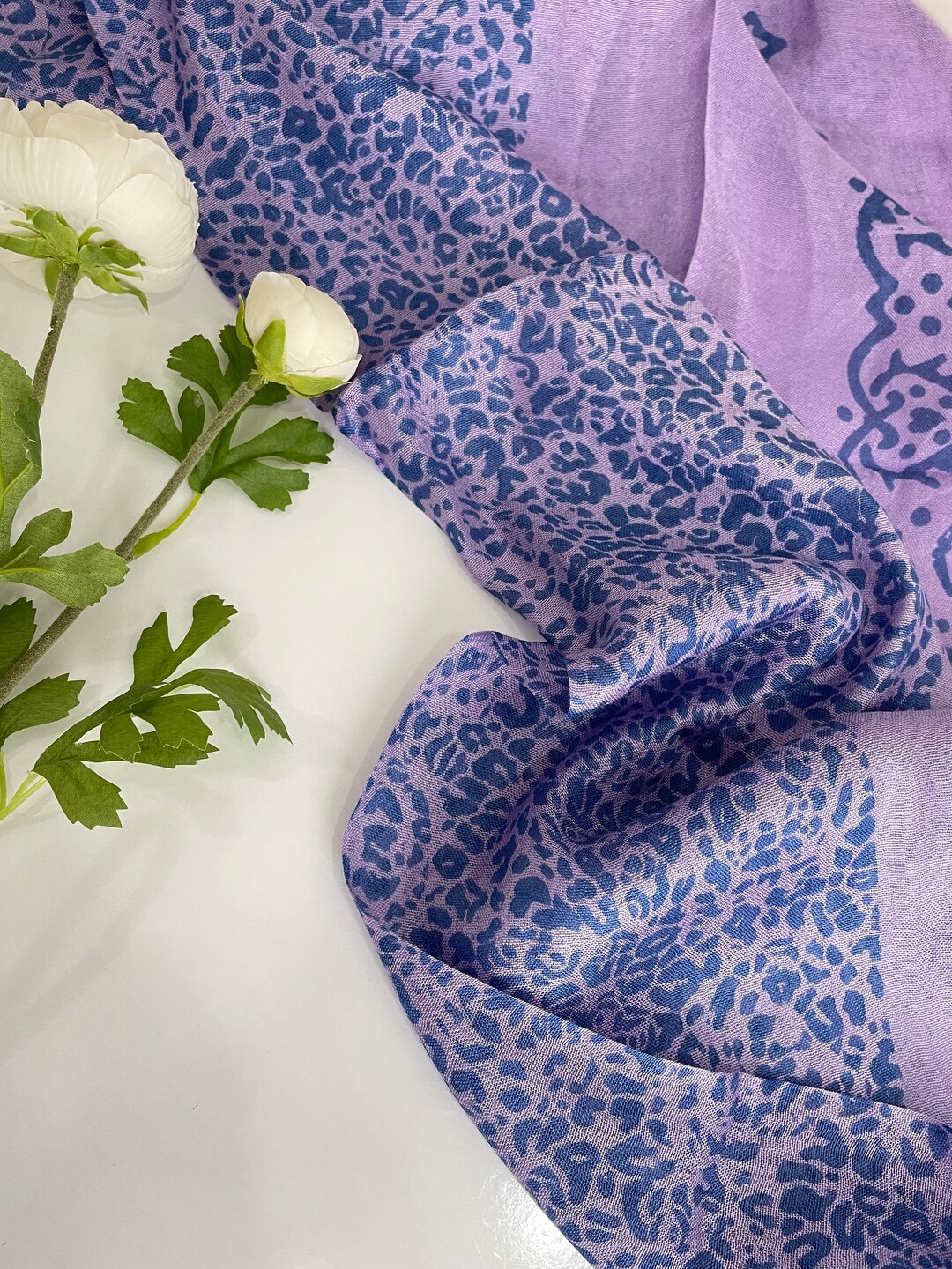 Lilac Silk Scarf Womansilk Scarf Boho Hand Painted Woman Scarves ...