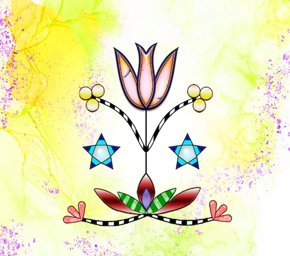 Floral Dakota Native American 20 Oz Tumbler Design Original | Etsy