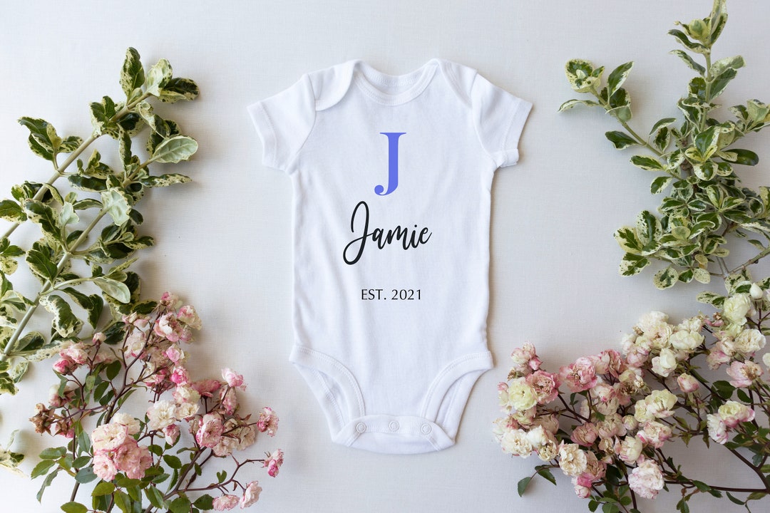 Personalised Colourful Letter and Name Baby Outfits - Etsy