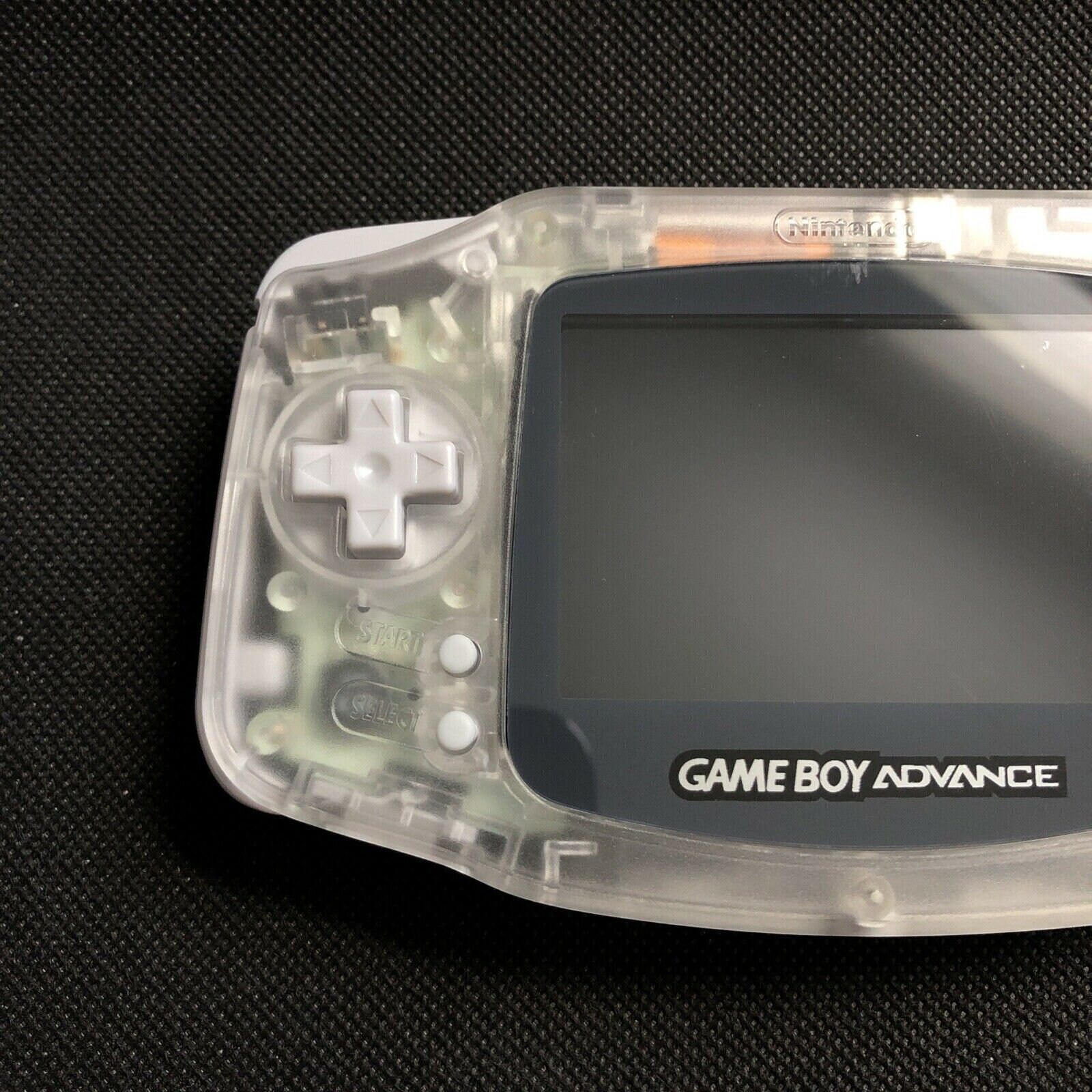 Console Nintendo Gameboy Advance Clear White With IPS V2 Backlit Screen ...