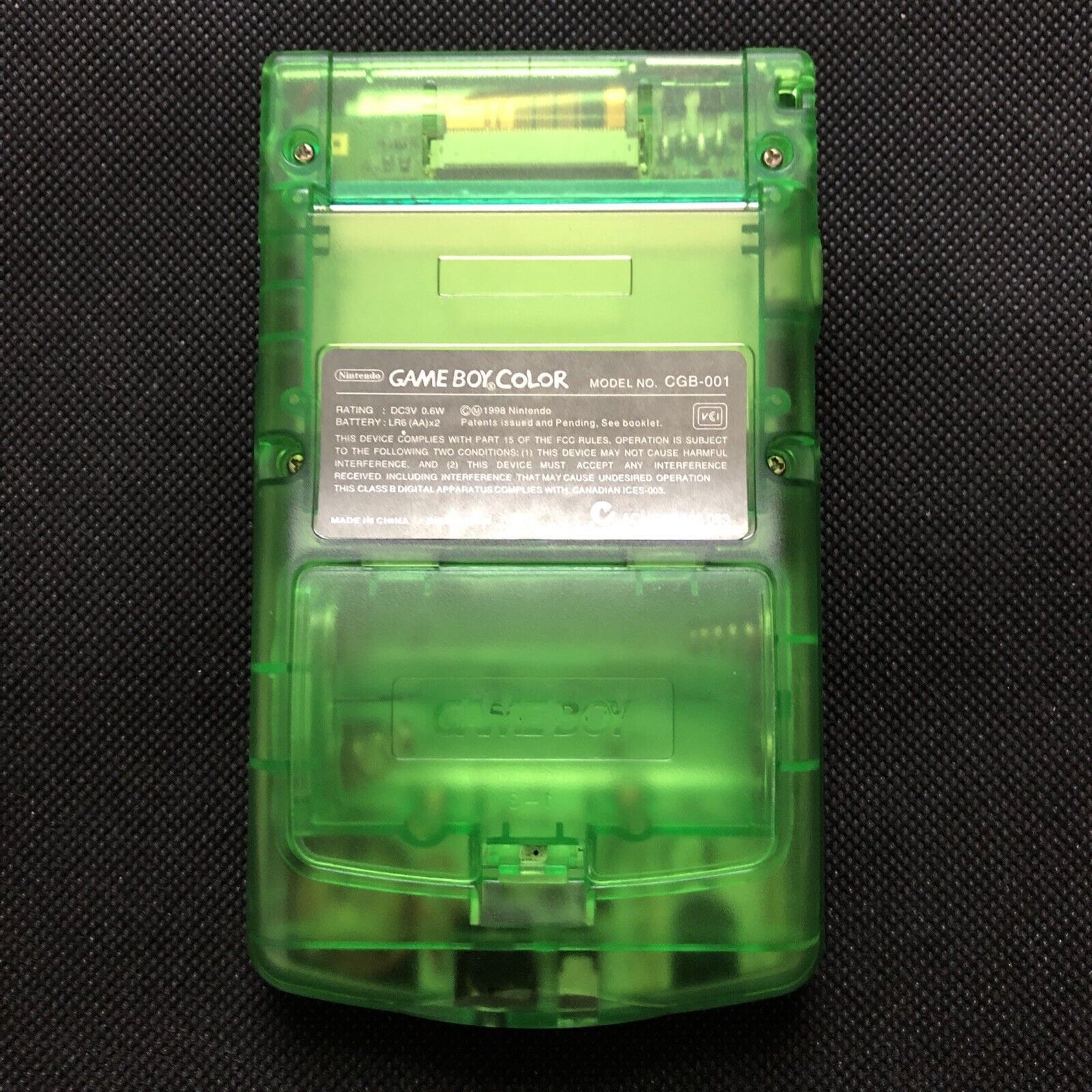 Console Gameboy Color Clear Green Refurbished With IPS V2 Backlit ...