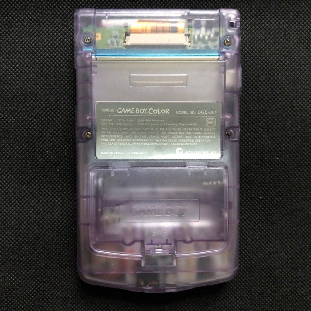 Console Nintendo Gameboy Color Clear Atomic Purple Refurbished With IPS ...