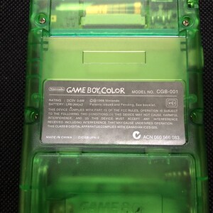 Console Gameboy Color Clear Green Refurbished With IPS V2 Backlit ...
