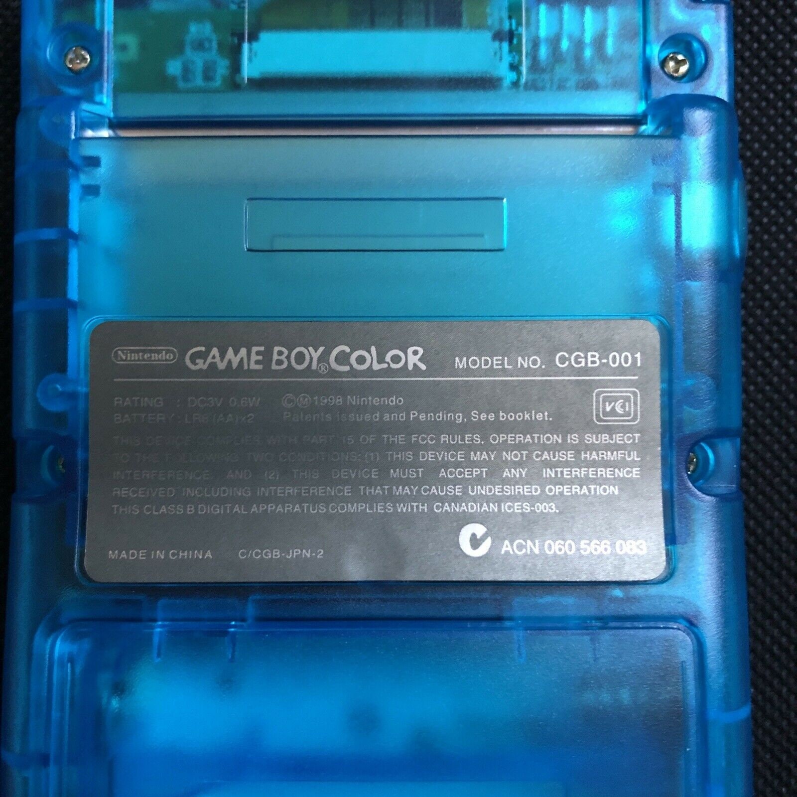 Console Gameboy Color Clear Blue Refurbished With IPS V2 - Etsy