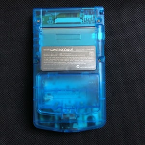 Console Gameboy Color Clear Blue Refurbished With IPS V2 Backlit Bright ...