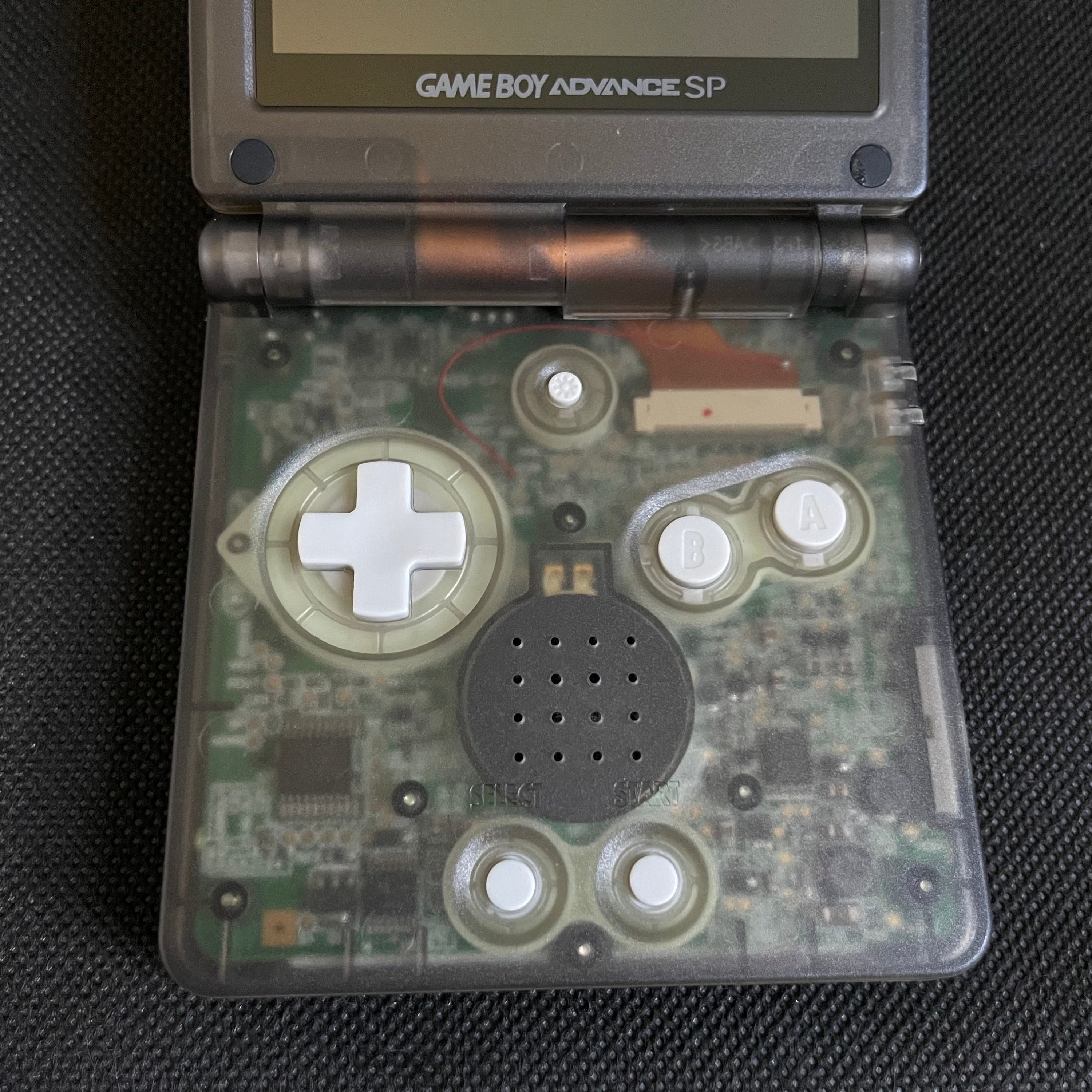 Console Nintendo Gameboy Advance SP Clear Black Refurbished With IPS V2 ...