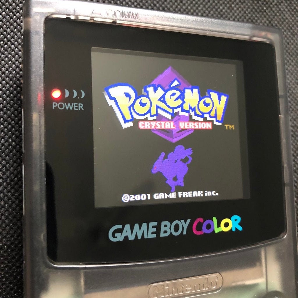 Console Gameboy Color Clear Black Refurbished With IPS V2 Backlit ...